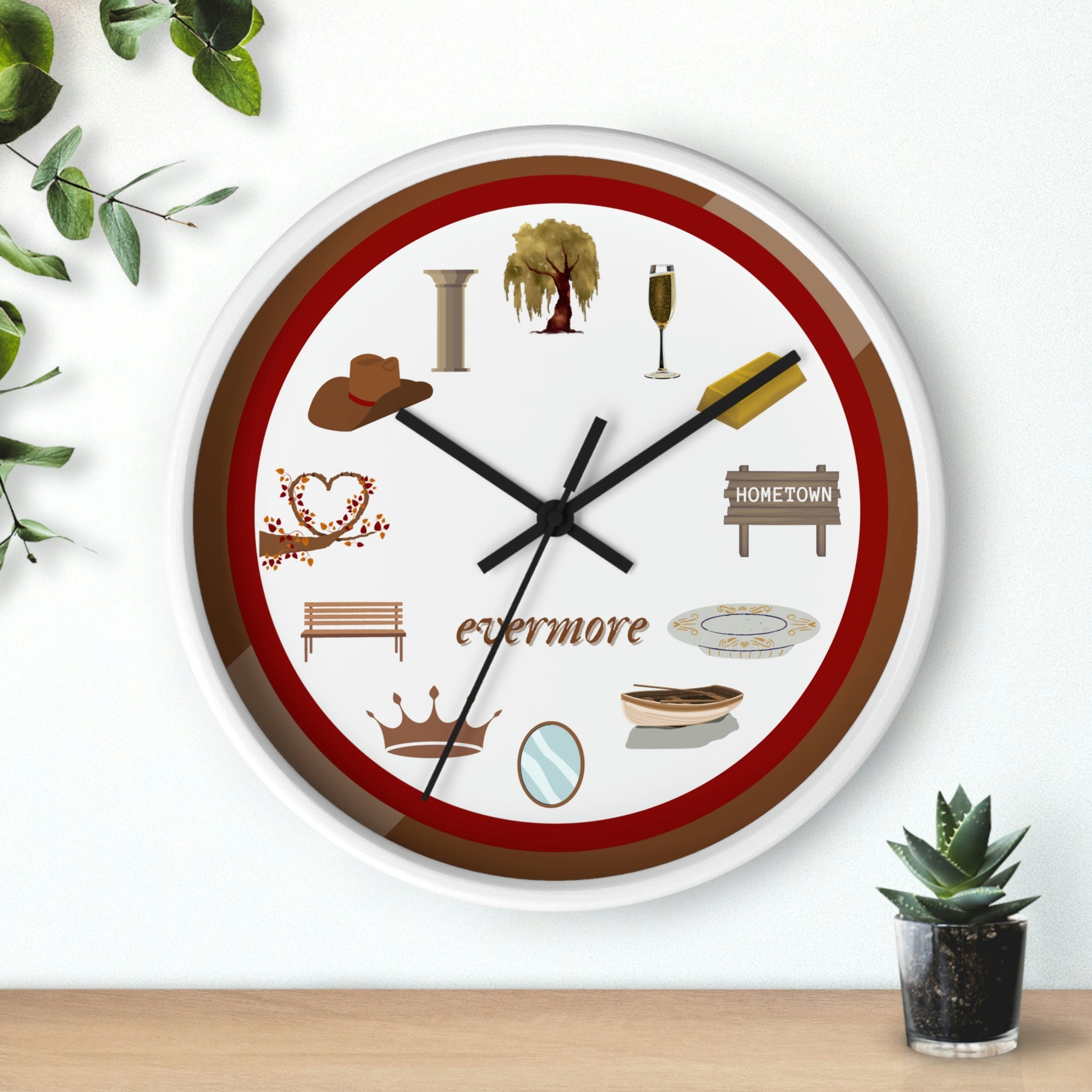 Taylor Swift Evermore Clock Clock Swiftie Clocks 24hr 12hr Home Decor ...