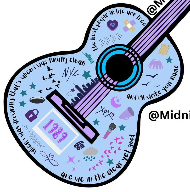 Taylor Swift Digital Download 1989 Guitar Transparent Background ...