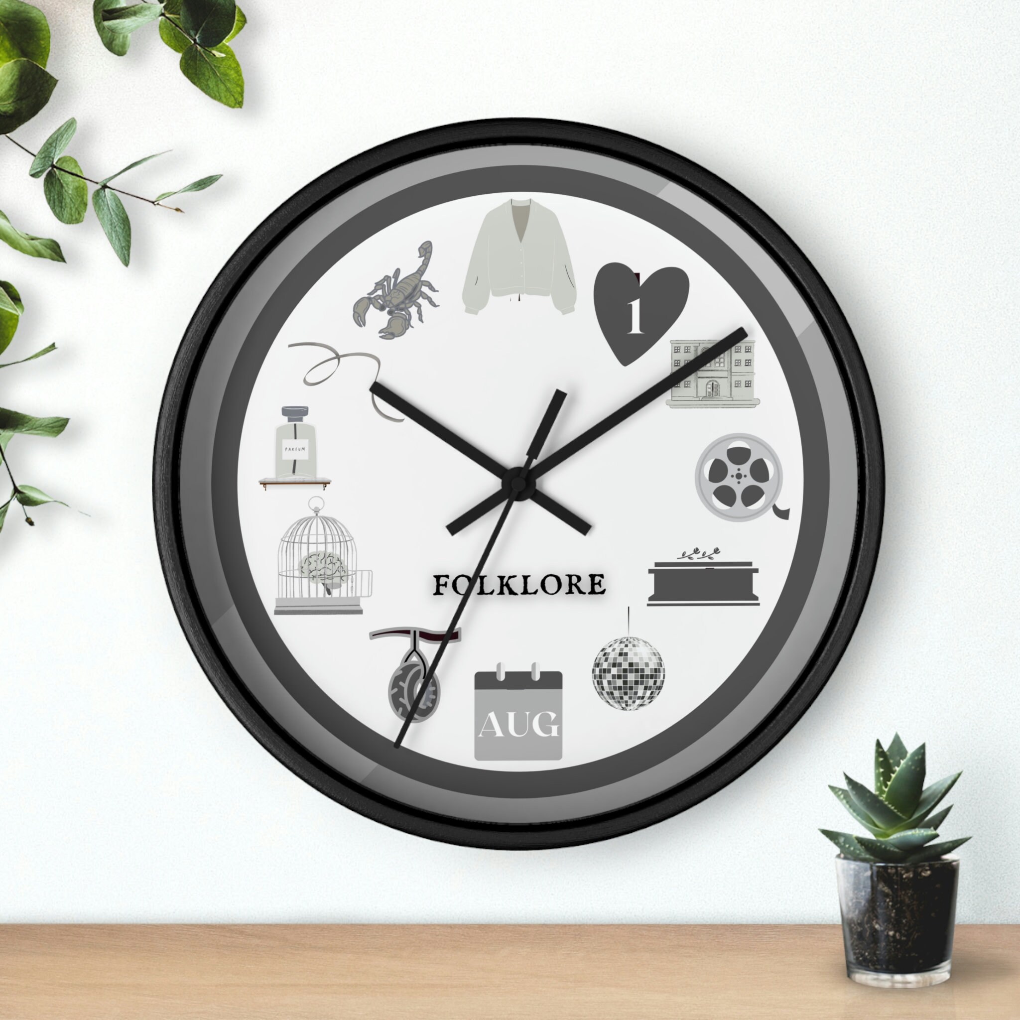 Folklore The Eras Tour Taylor Wall Clock, Taylor Fan Decor sold by ...
