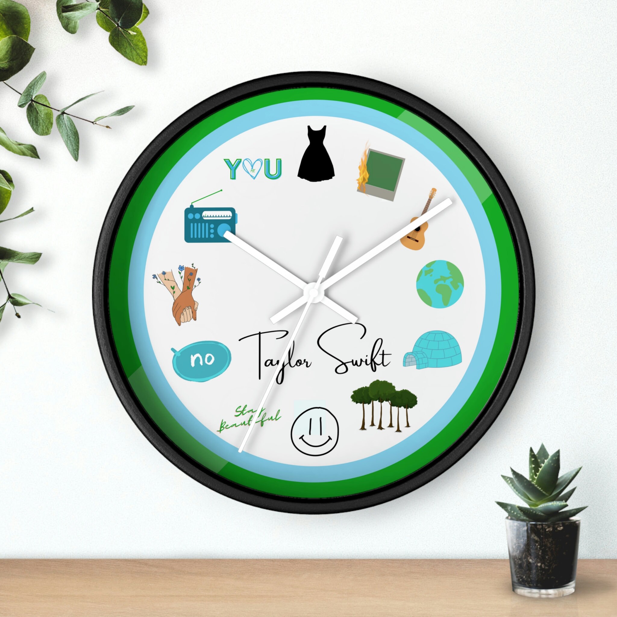 Taylor Swift Debut Album Clock Swiftie Clocks 12hr Home Decor Gift Wall Clock Wooden Wall Art ...