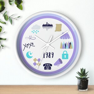 Taylor Swift 1989 Clock Clock Swiftie Clocks 12hr Home Decor Gift Wall ...