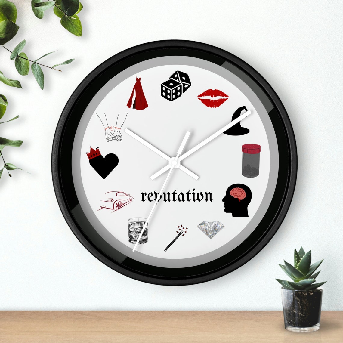 Taylor Swift Reputation Clock Clock Swiftie Clocks 24hr 12hr Home Decor ...