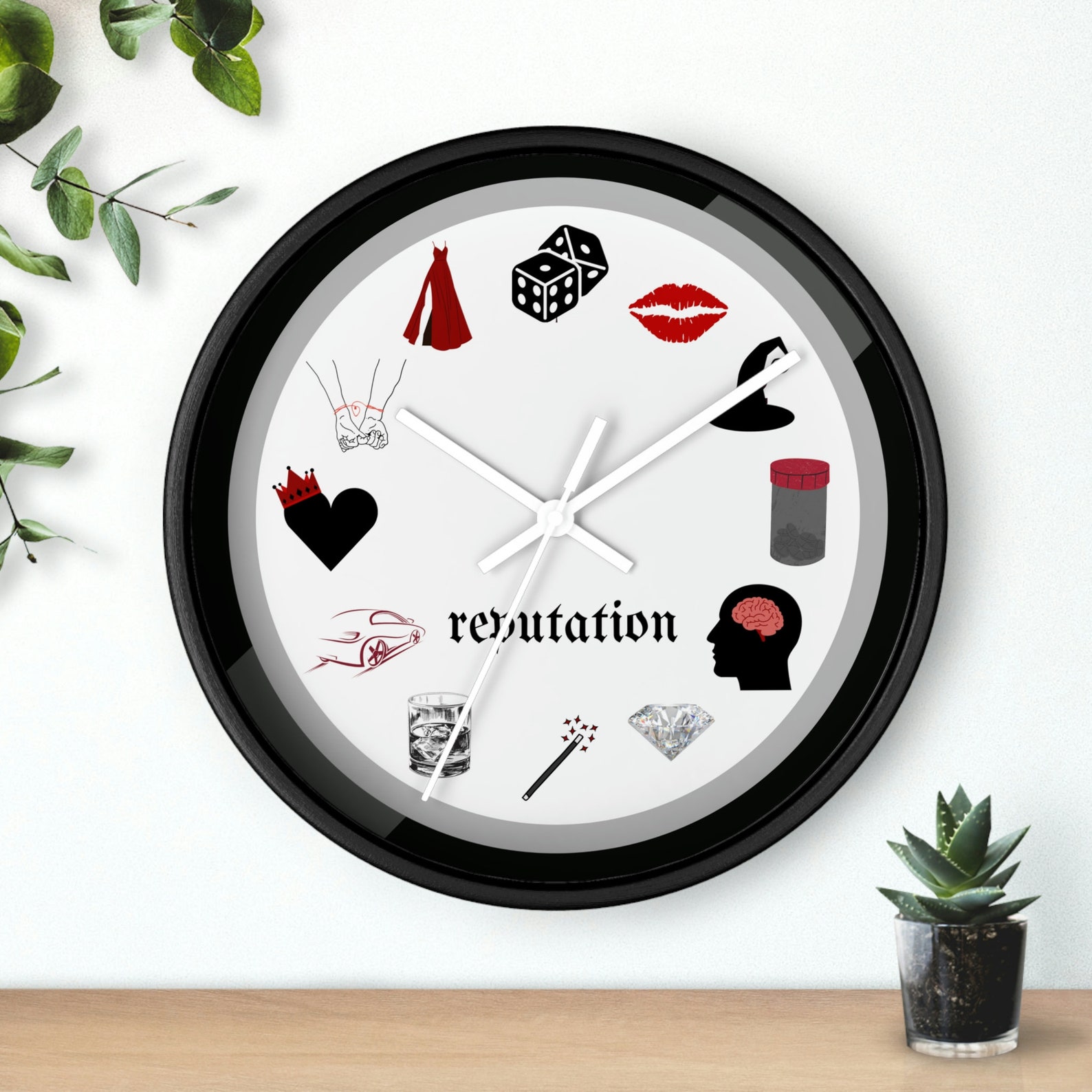Taylor Swift Reputation Clock Clock Swiftie Clocks 24hr 12hr Home Decor ...