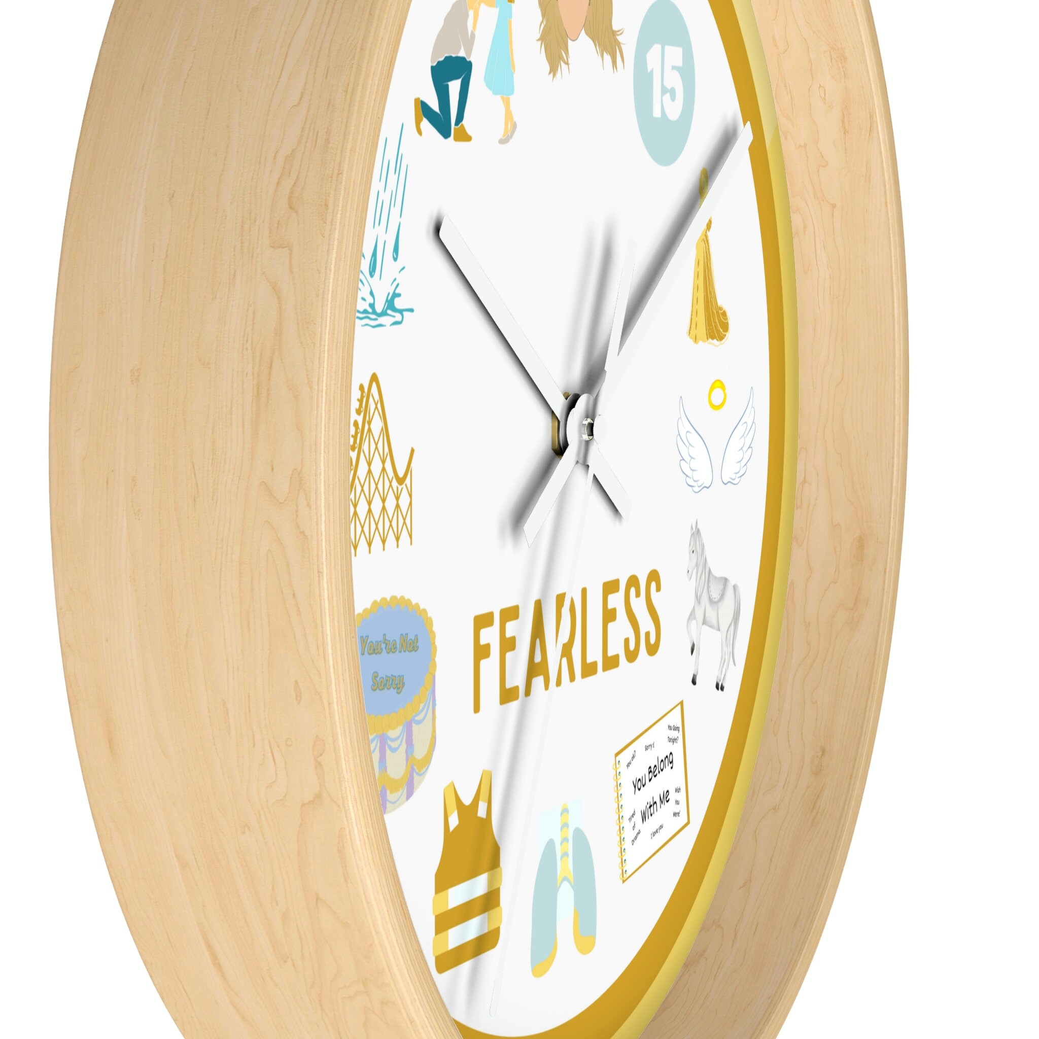 Taylor Swift Fearless Album Clock Swiftie Clocks 12hr Home Decor Gift ...