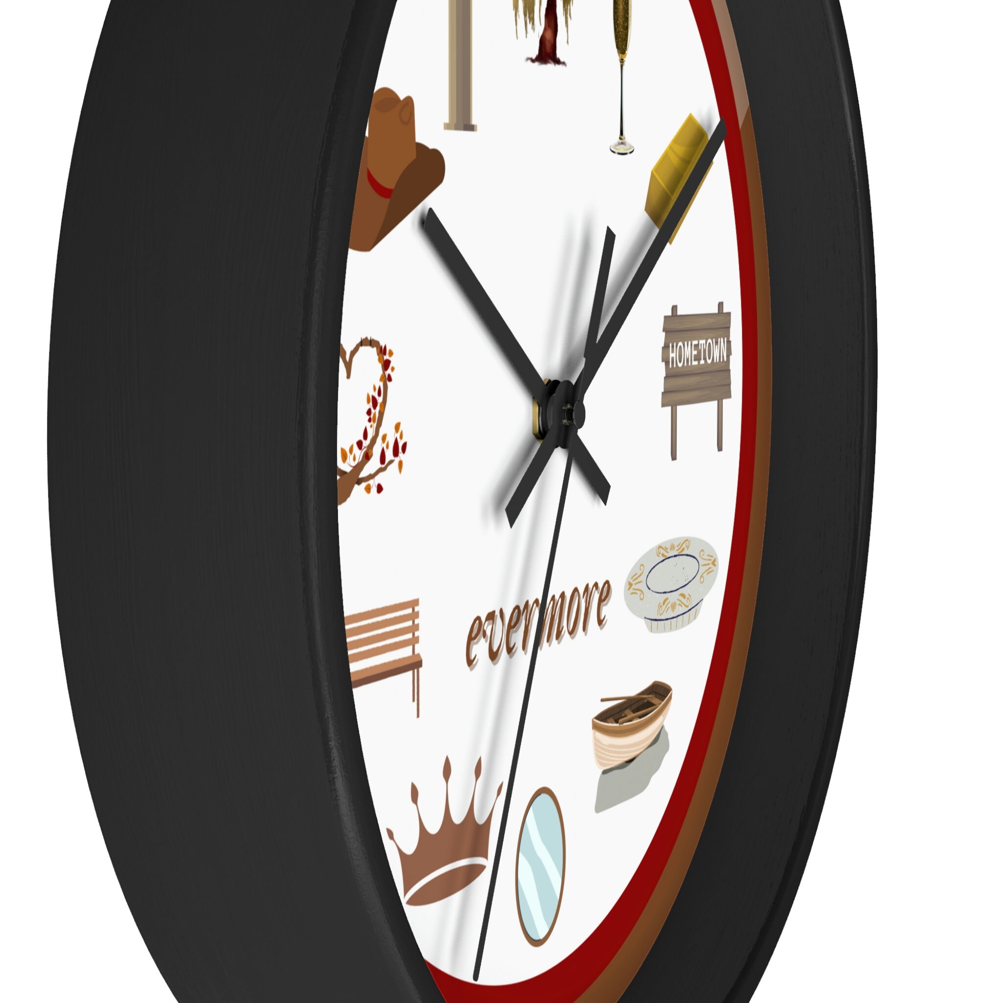 Taylor Swift Evermore Clock Clock Swiftie Clocks 24hr 12hr Home Decor ...