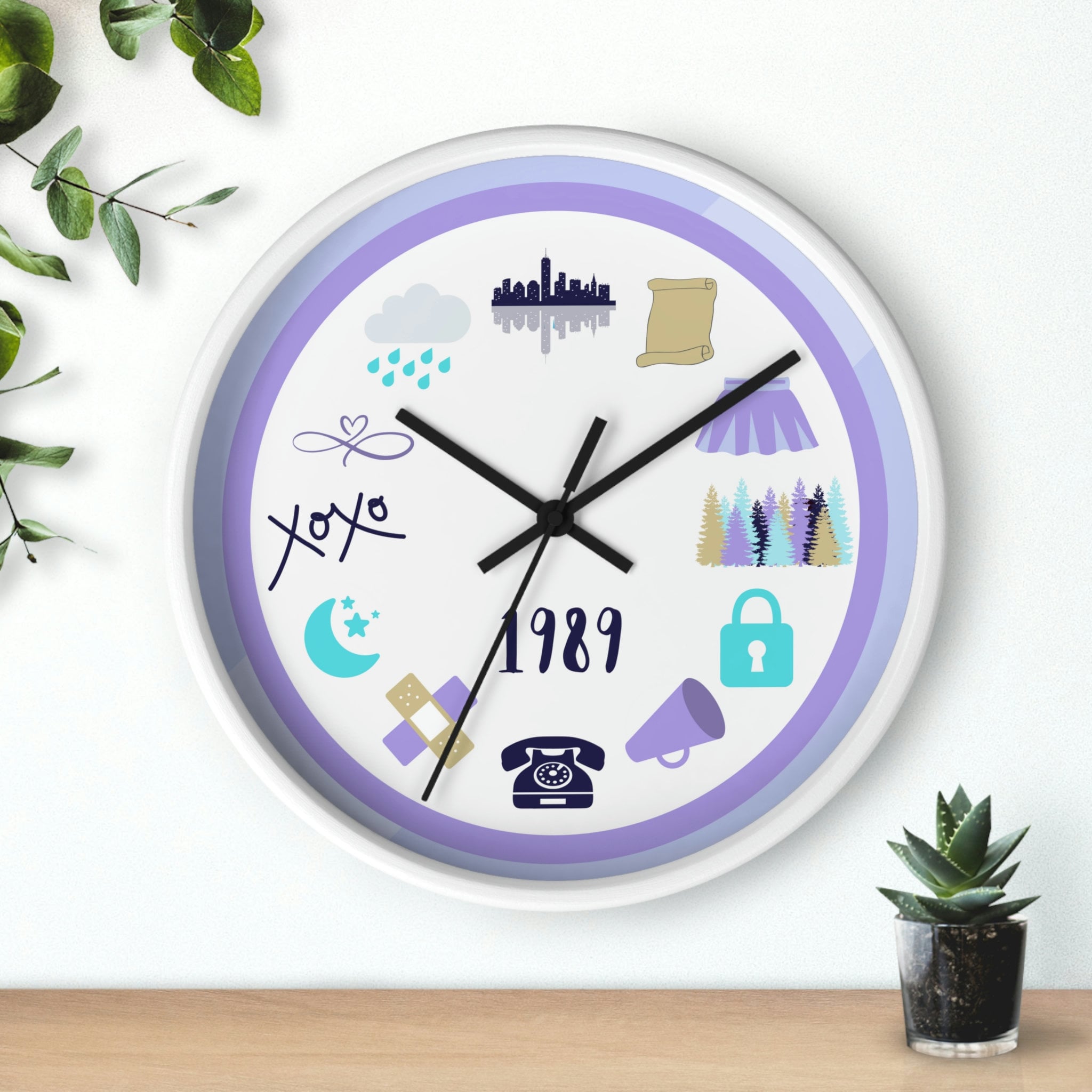 Taylor Swift 1989 Clock Clock Swiftie Clocks 12hr Home Decor Gift Wall Clock Wooden Wall Art ...