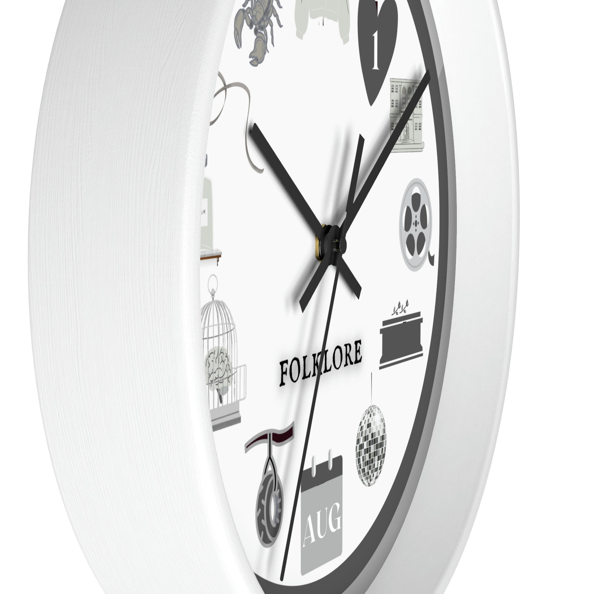 Taylor Swift Folklore Clock Clock Swiftie Clocks 24hr 12hr Home Decor ...