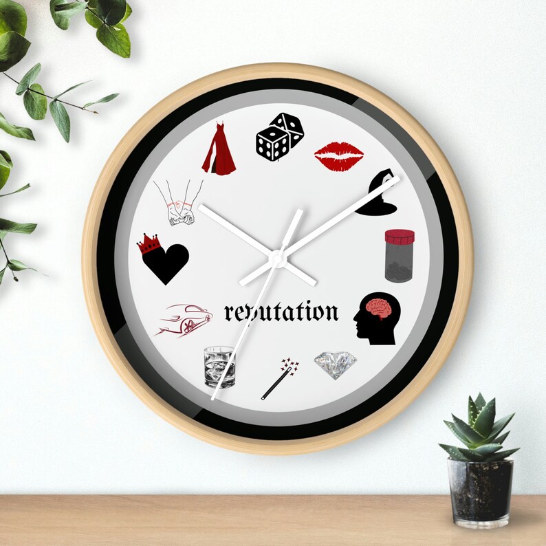 Taylor Swift Reputation Clock Clock Swiftie Clocks 24hr 12hr Home Decor ...