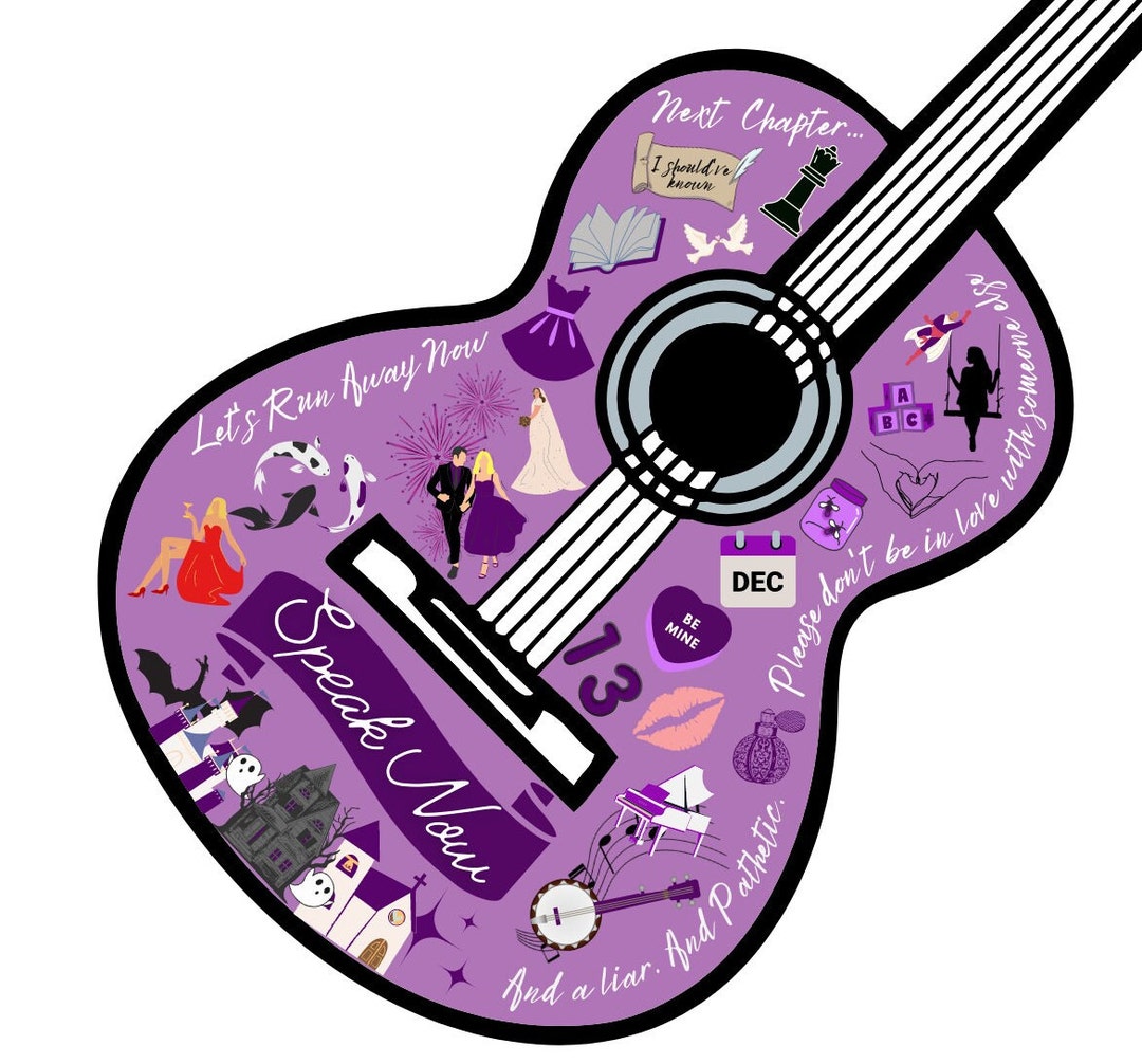 Taylor Swift PNG for Cricut Speak Now Guitar Eras Tour Printable ...