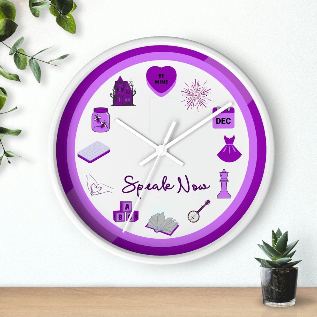Taylor Swift Speak Now Album Clock Swiftie Clocks 12hr Home Decor Gift ...