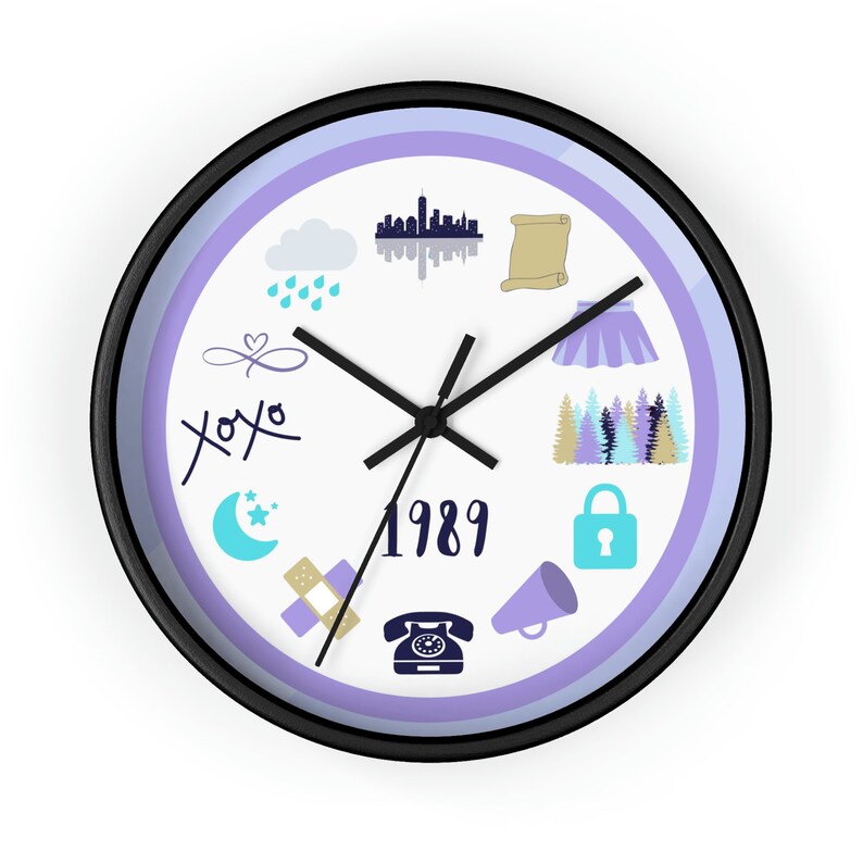 Taylor Swift 1989 Clock Clock Swiftie Clocks 12hr Home Decor Gift Wall ...