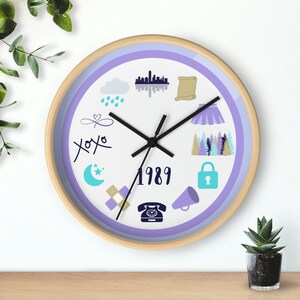 Taylor Swift 1989 Clock Clock Swiftie Clocks 12hr Home Decor Gift Wall ...