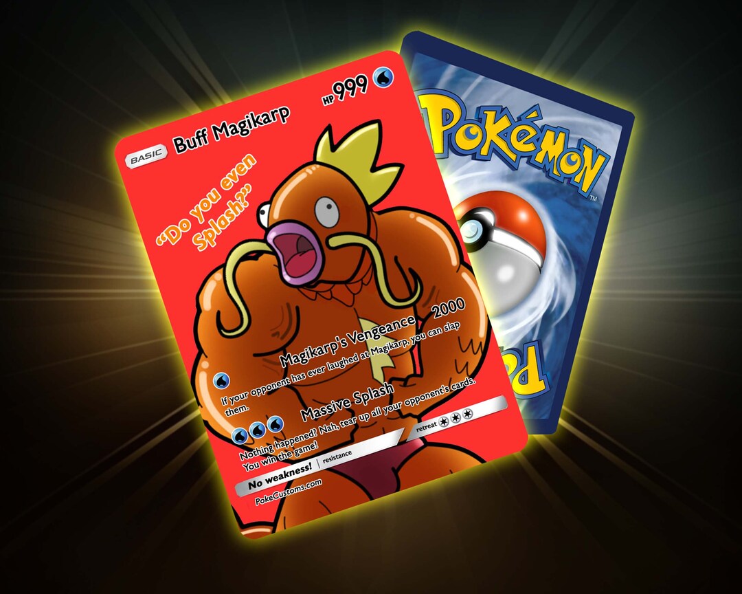 Buff Magikarp Custom Poke Card - Etsy