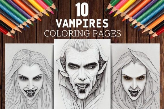 Scary Vampire Coloring Pages