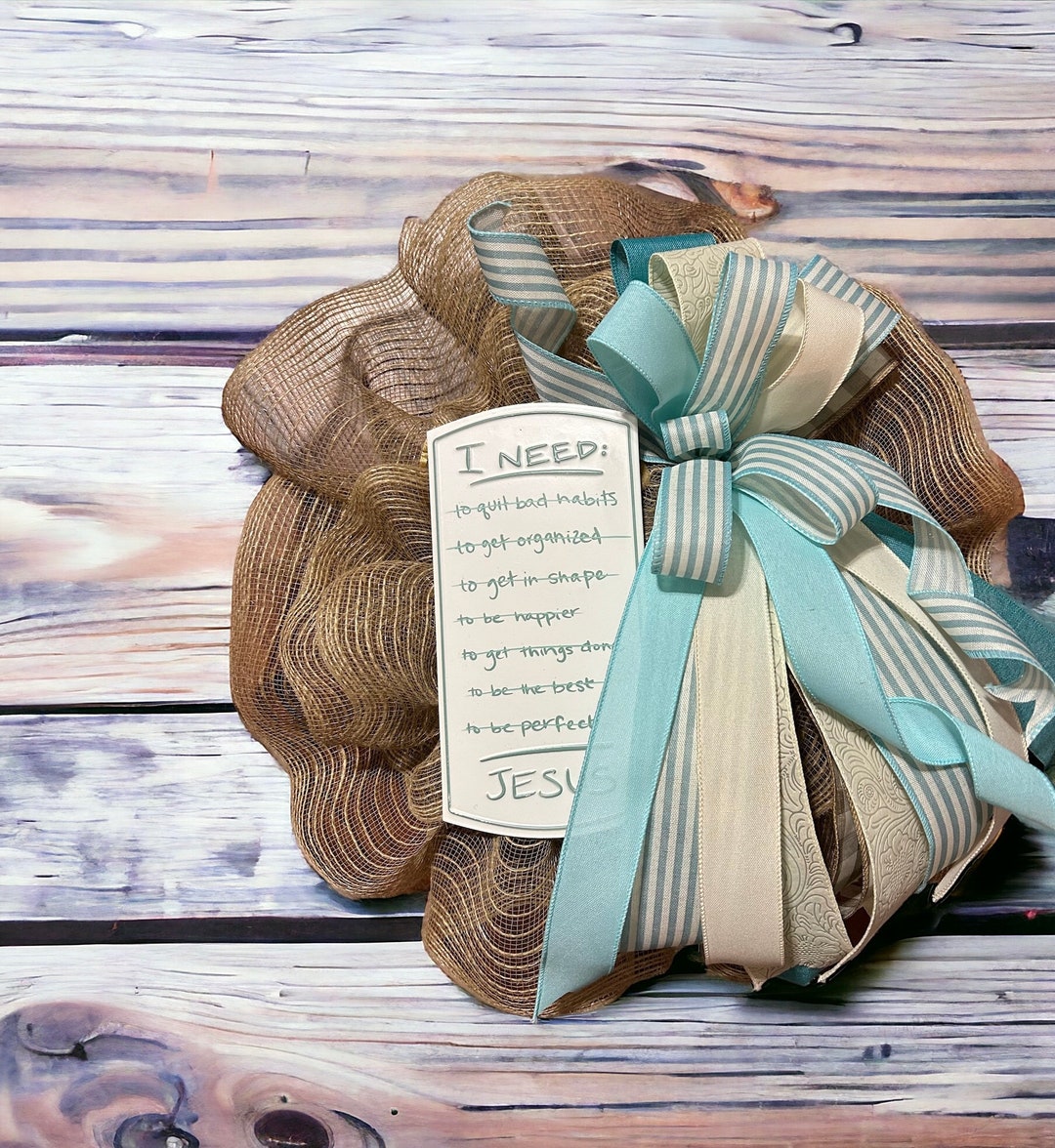 Jesus Wreath, Door Hanger, Jesus Decor, Spiritual Decor, Everyday Decor ...