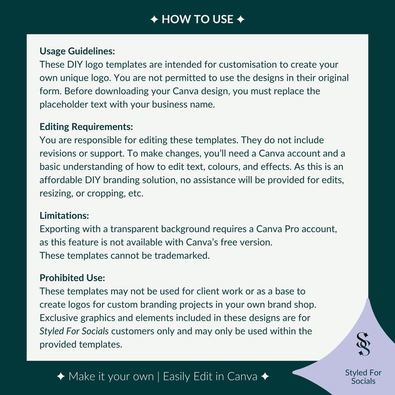 Bright, Bold & Fun DIY Logo Templates, Editable Canva Logo, Branding ...