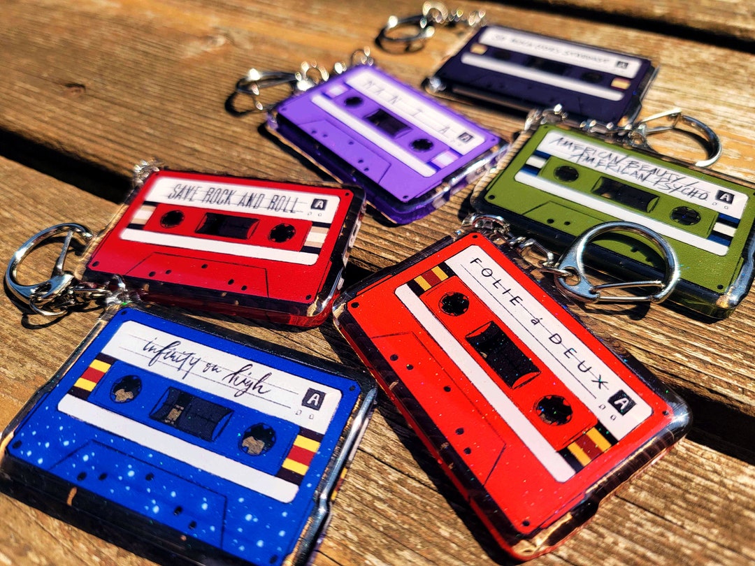 Fall Out Boy Cassette Tape Keychains - Infinity on High, Folie a Deux ...