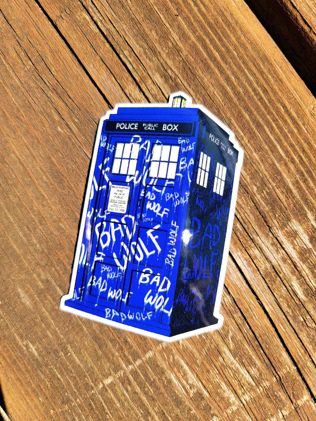 Doctor Who Bad Wolf TARDIS Sticker - Etsy