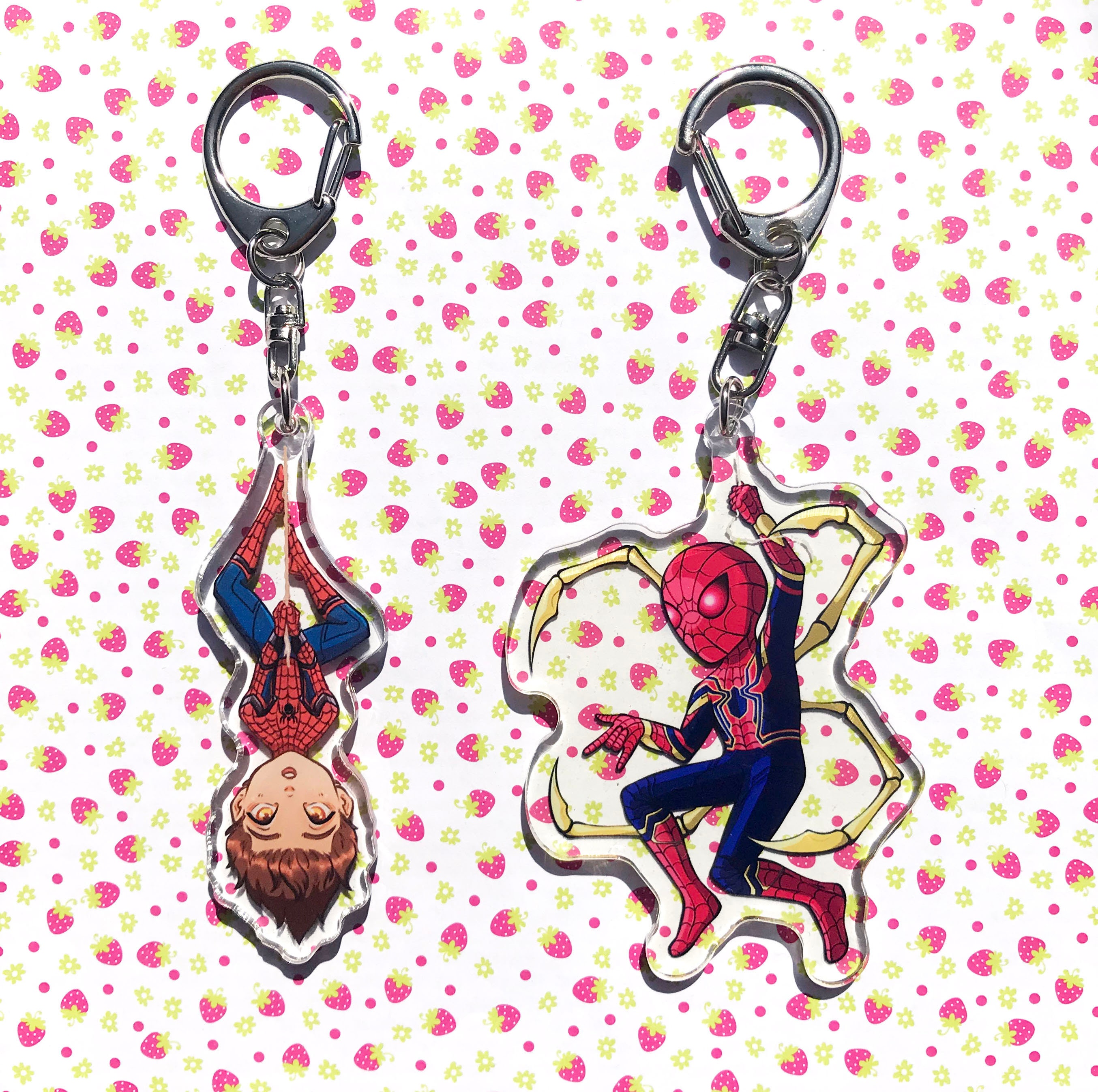 Spider-man Keychains - MCU Peter Parker, Iron Spider - Etsy