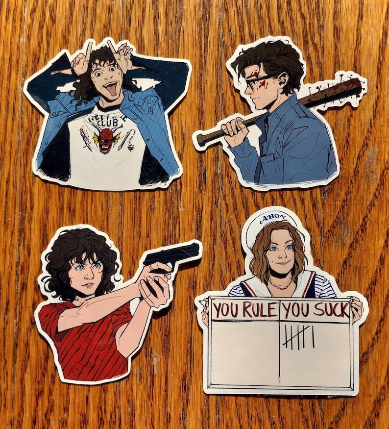 Stranger Things Stickers Eddie Munson Steve Harrington - Etsy