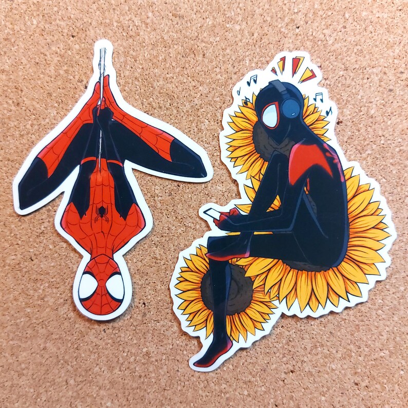 Peter Parker and Miles Morales Spider-man Stickers - Etsy