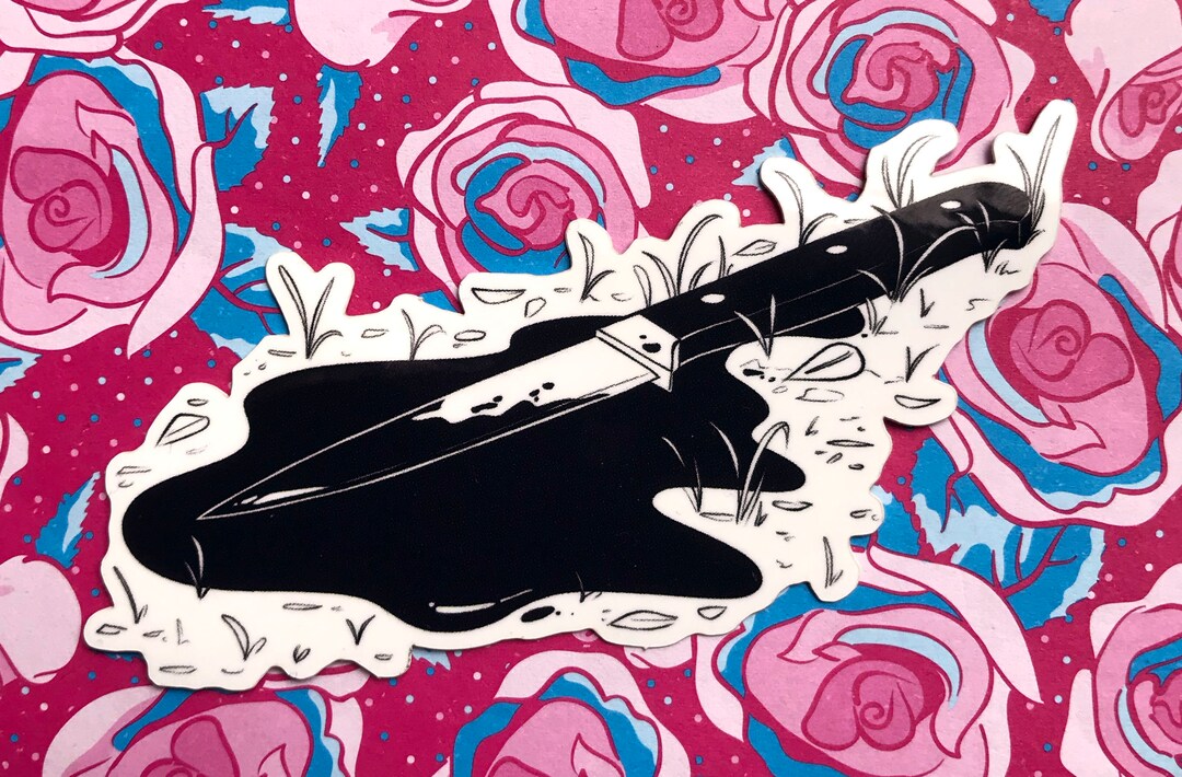 Bloody Knife Sticker - Etsy