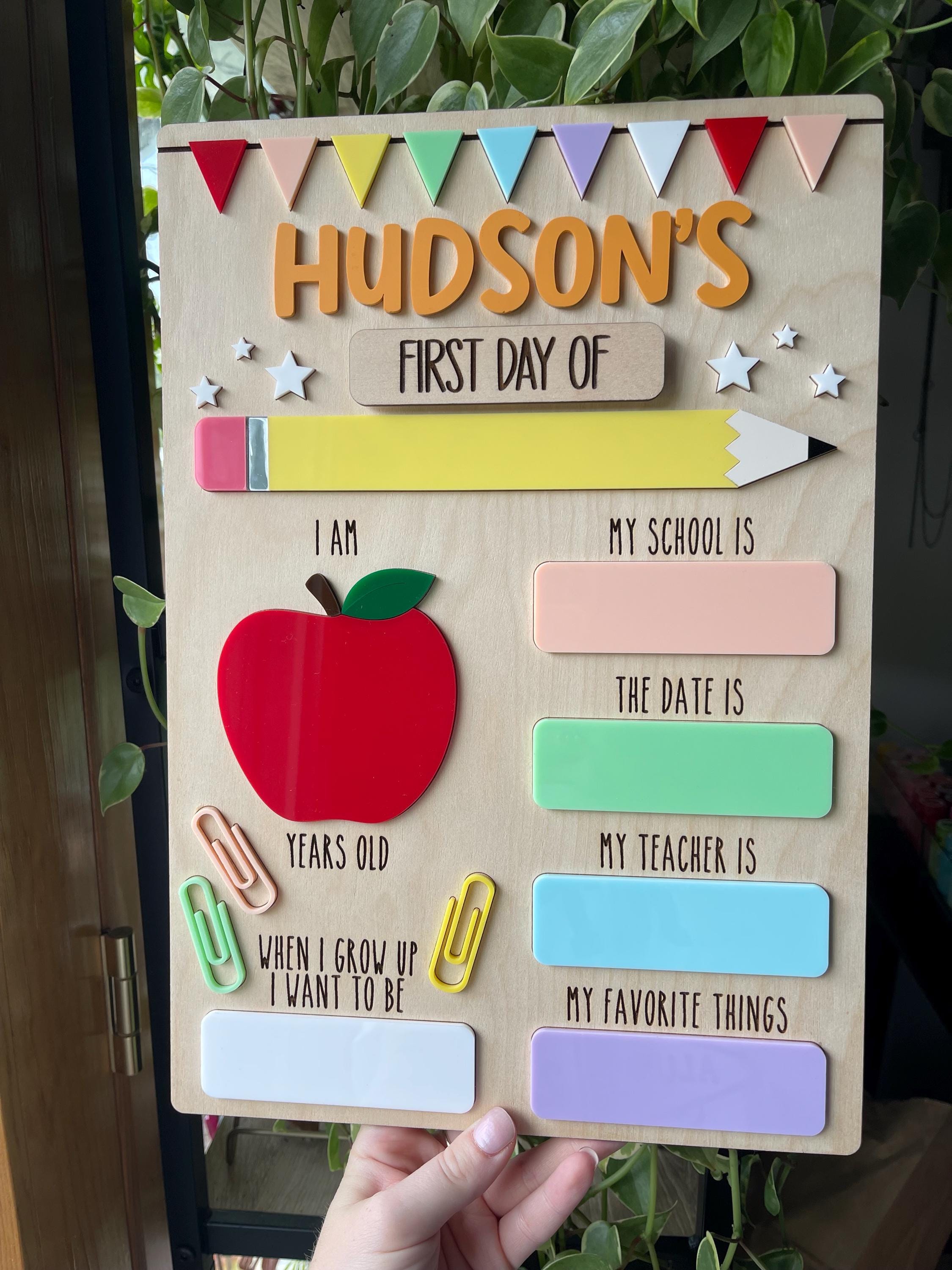 Back to School Personalized Interchangeable First Day of School Last ...