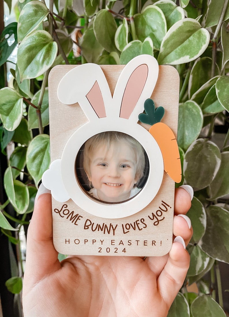 Easter Bunny Photo Frame Magnet Easter Gift Photo Frame Magnet ...