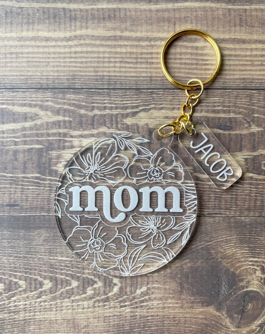 Mom Keychain Mothers Day Gift for Mom Mom Acrylic Keychain Personalized ...