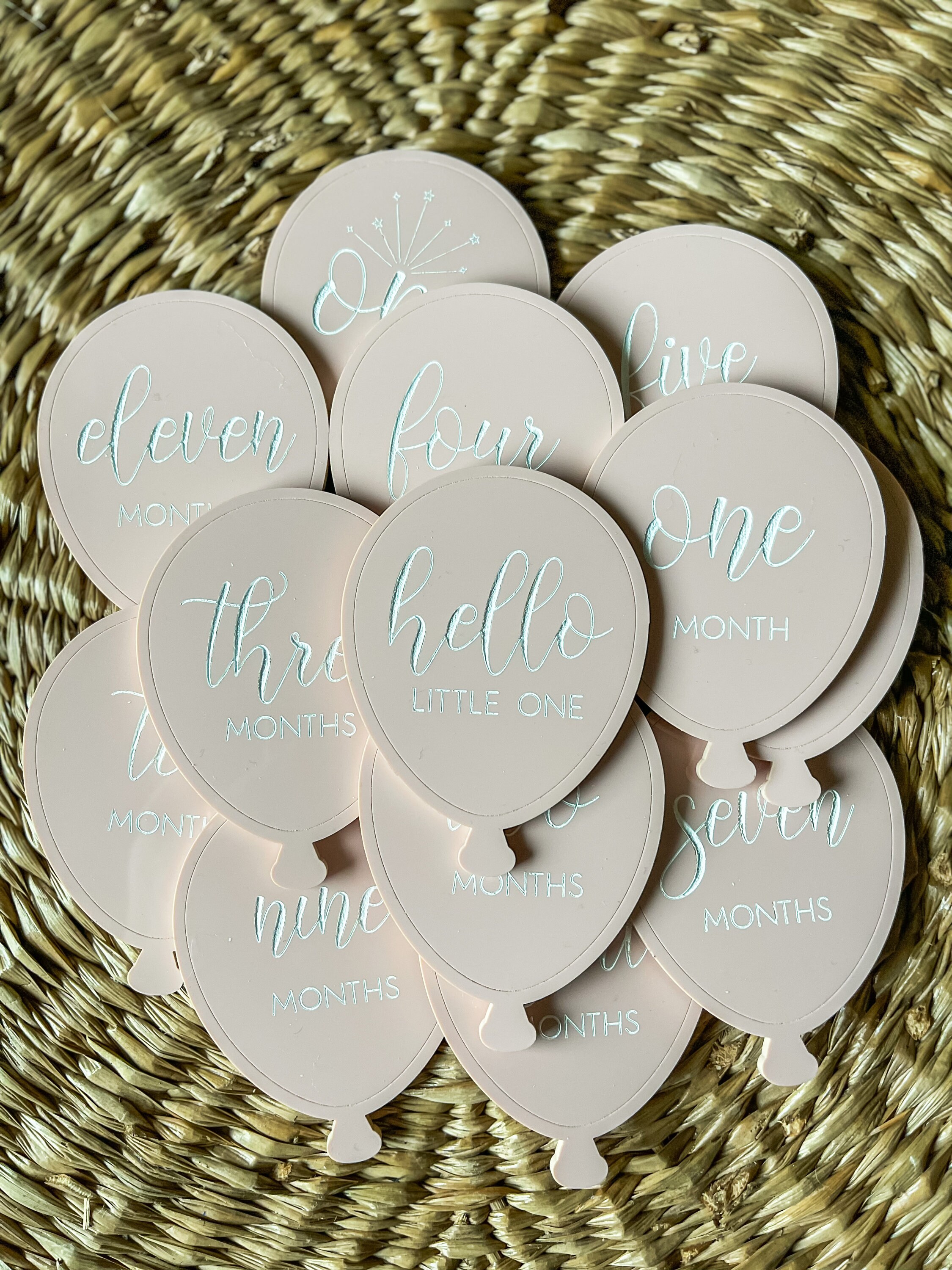 Balloon Acrylic Baby Milestone Markers - Etsy