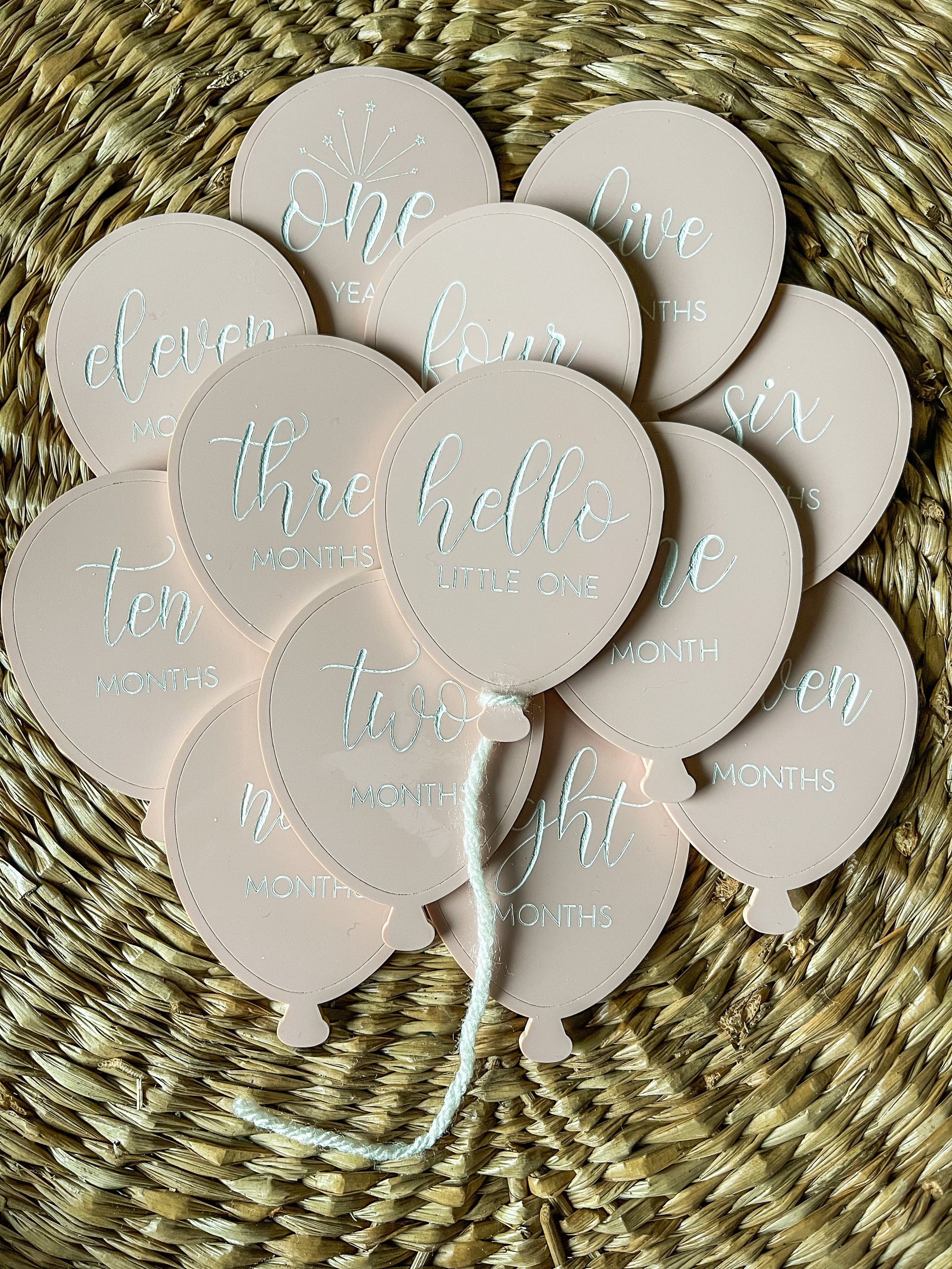 Balloon Acrylic Baby Milestone Markers - Etsy