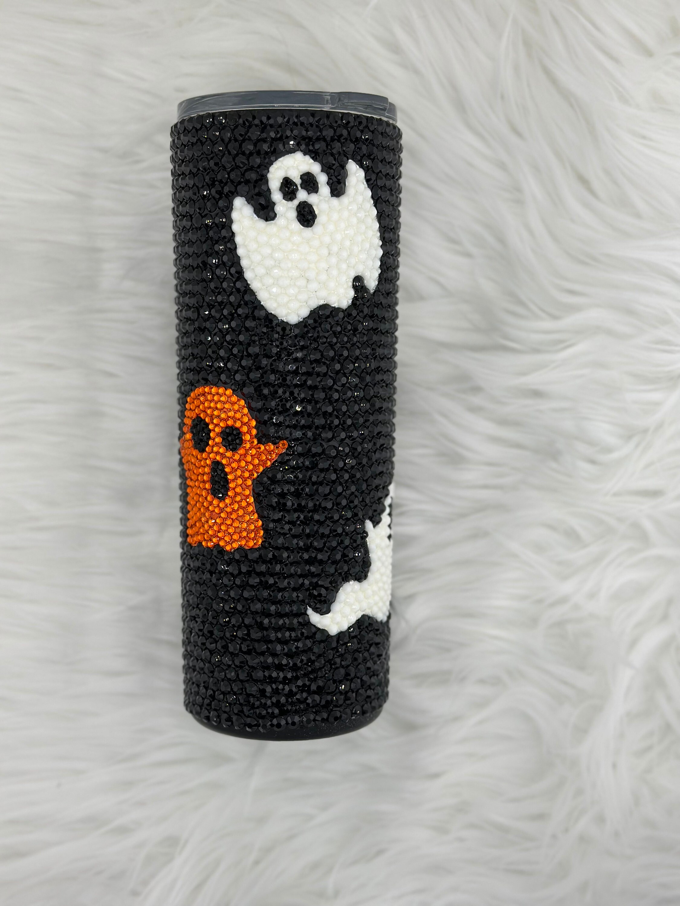 Ready to Ship Ghost Spooky Halloween Stainless Steel Rhinestone Bling ...