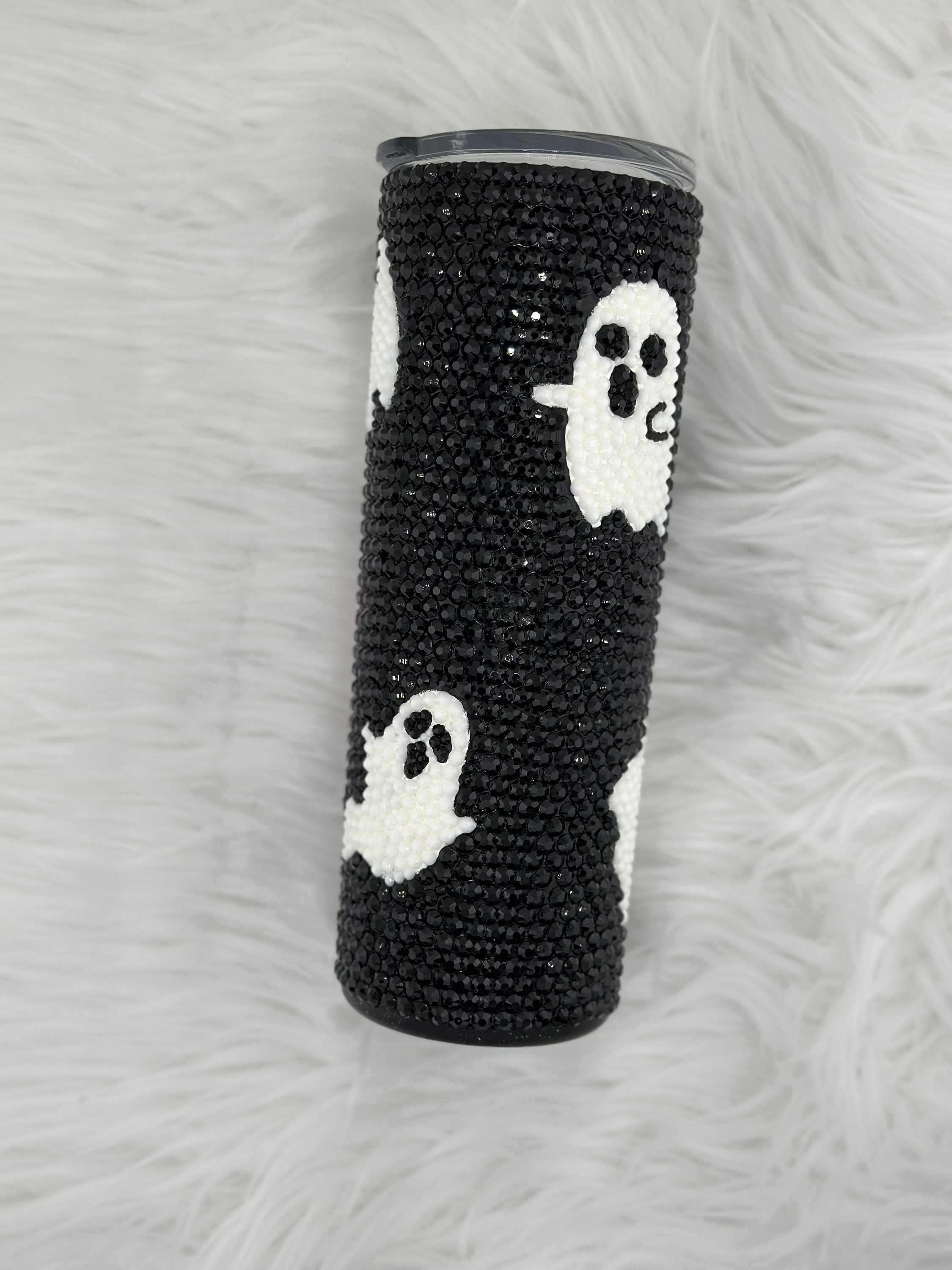 Ready to Ship Ghost Spooky Halloween Stainless Steel Rhinestone Bling ...