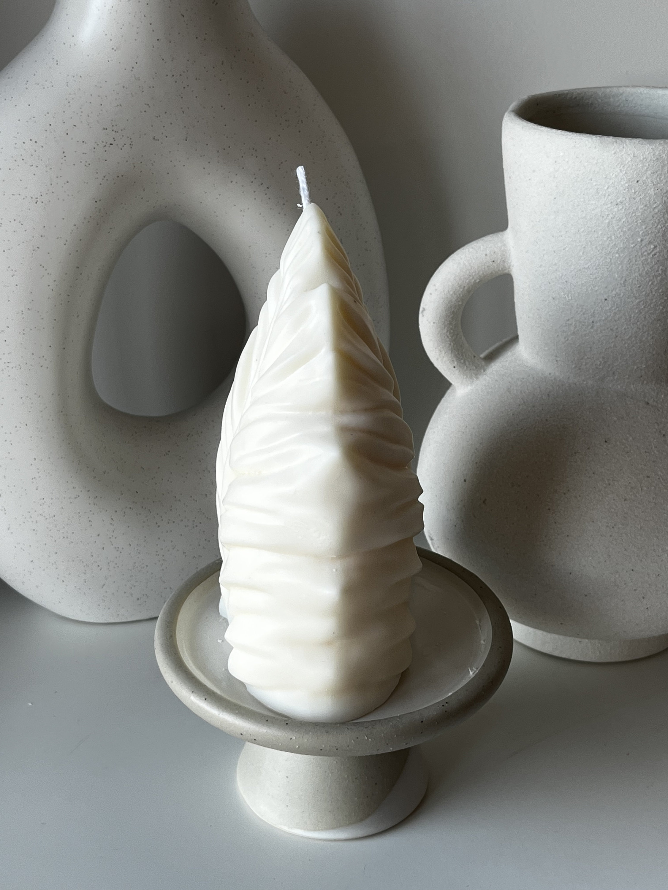 Leaf Candle 100% Natural Wax Soy Wax Paraffin Free Vegan Candle Large ...