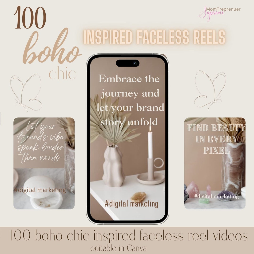 100 Faceless Boho Reel Videos - Etsy