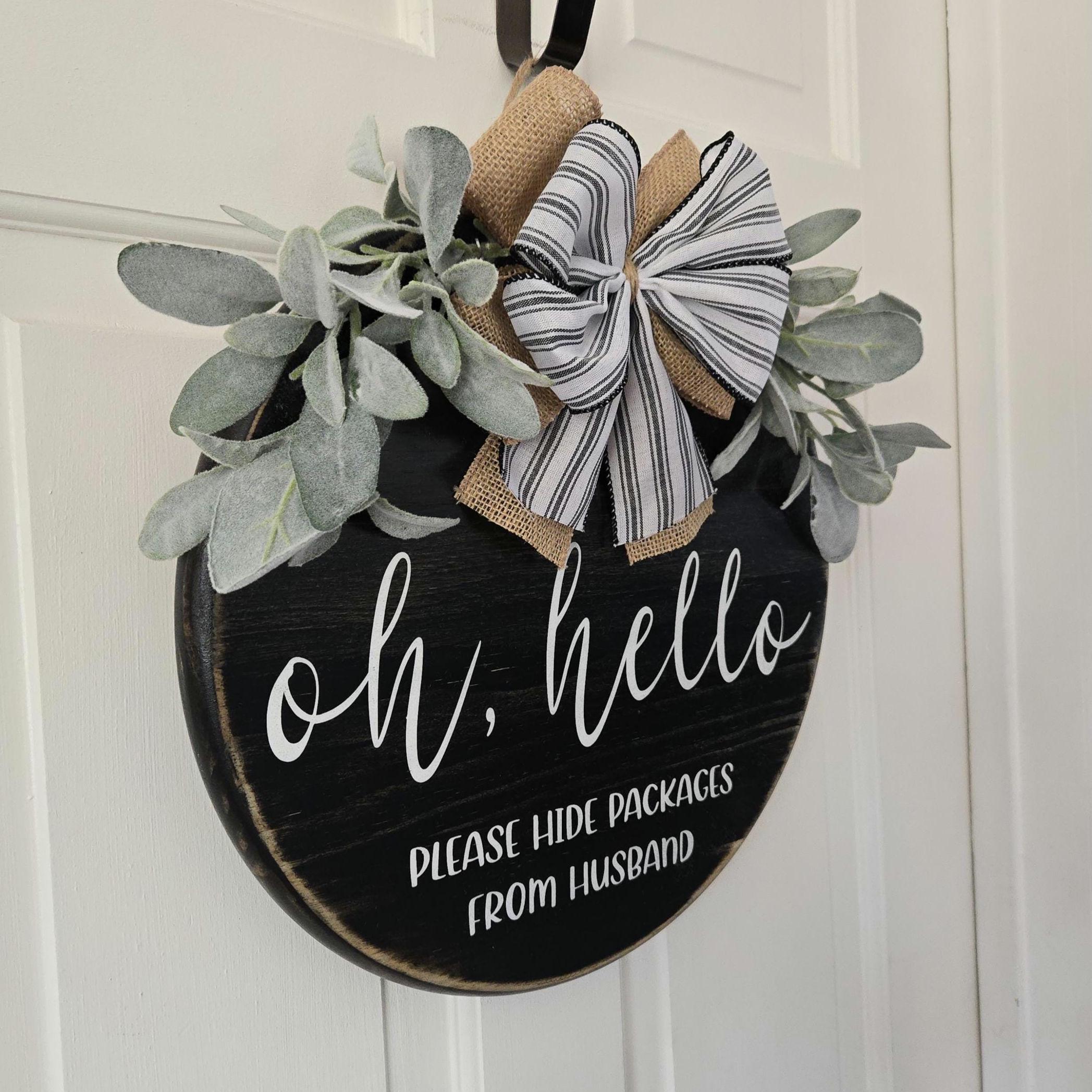 Hide Packages From Husband / Front Door Hanger - Etsy