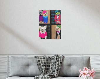 Plaid Dogs Wall Art - Etsy