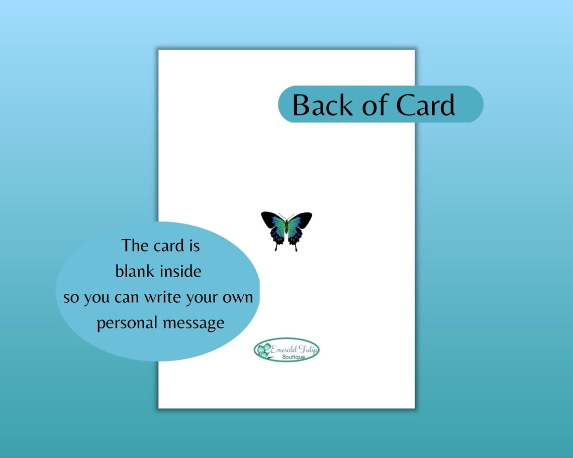 Butterfly Happy Birthday Card Printable - Etsy