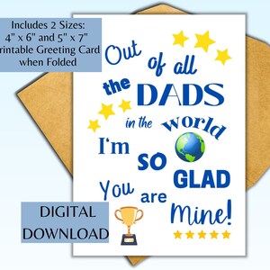 Father's Day Card Digital Printable You Are Mine - Etsy