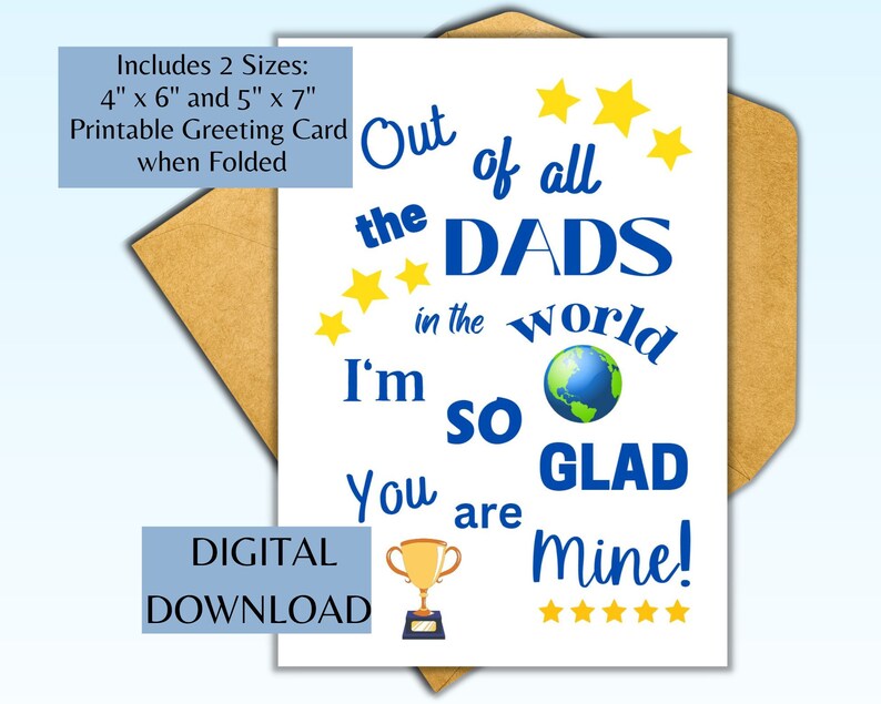 Father's Day Card Digital Printable You Are Mine - Etsy