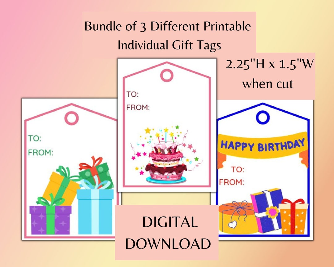 Gift Tags Printable Bundle - Etsy