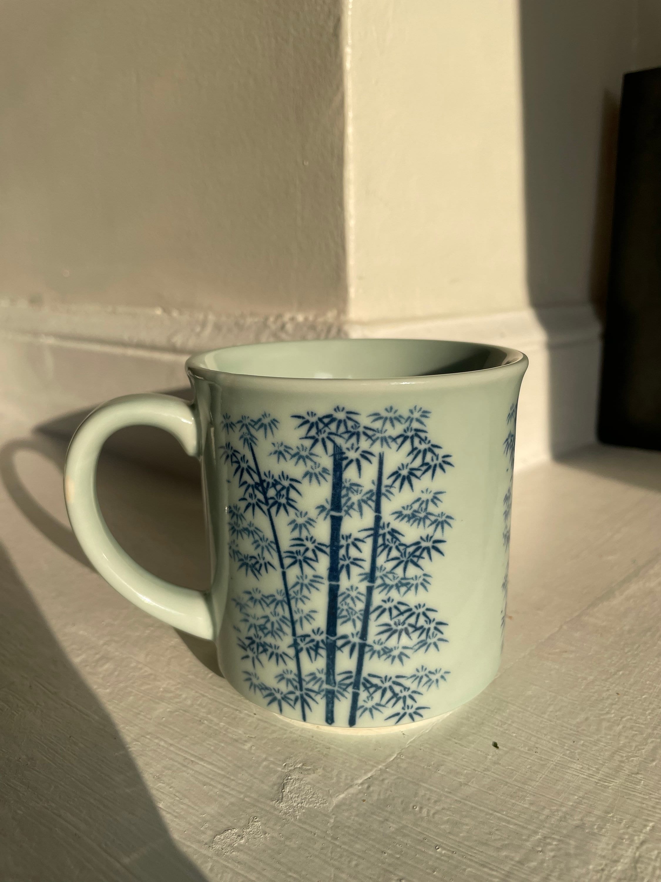 Taza vintage de bambú azul hecha en Japón - Etsy México