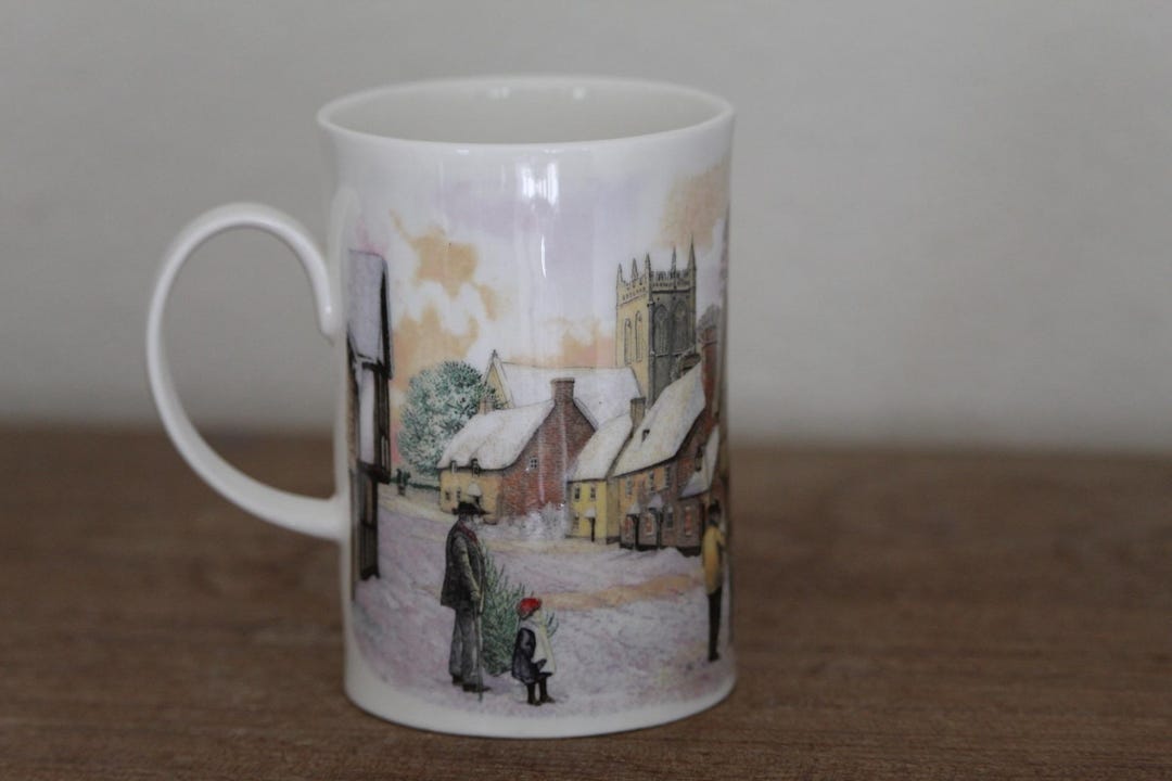 Vintage Dunoon “A Winter’s Tale” Bone China Mug - Etsy