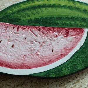 Vintage Hand Painted Ceramic Watermelon Trivet - Made in Italy - Etsy