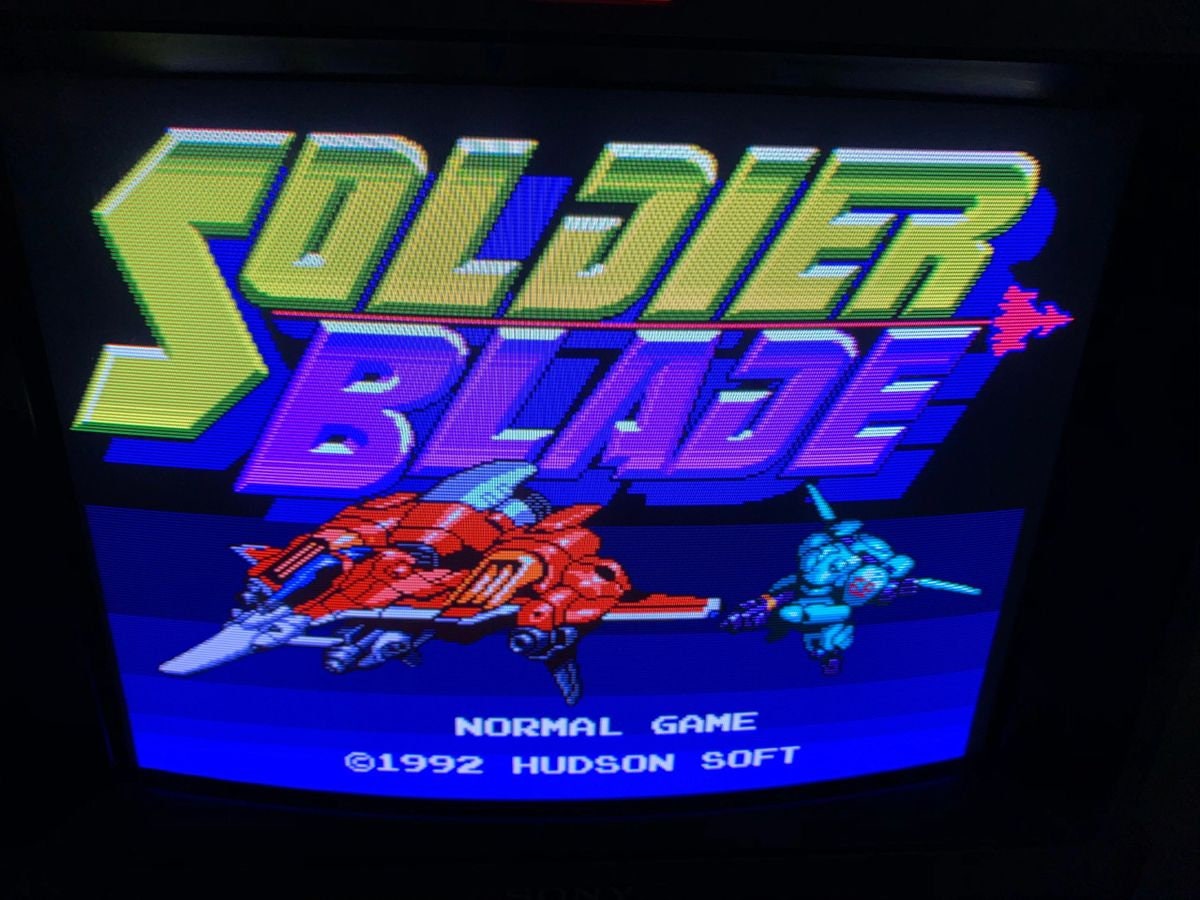 Soldier Blade NEC Turbo Grafx 16 Repro Home Brew Hucard Turbografx ...