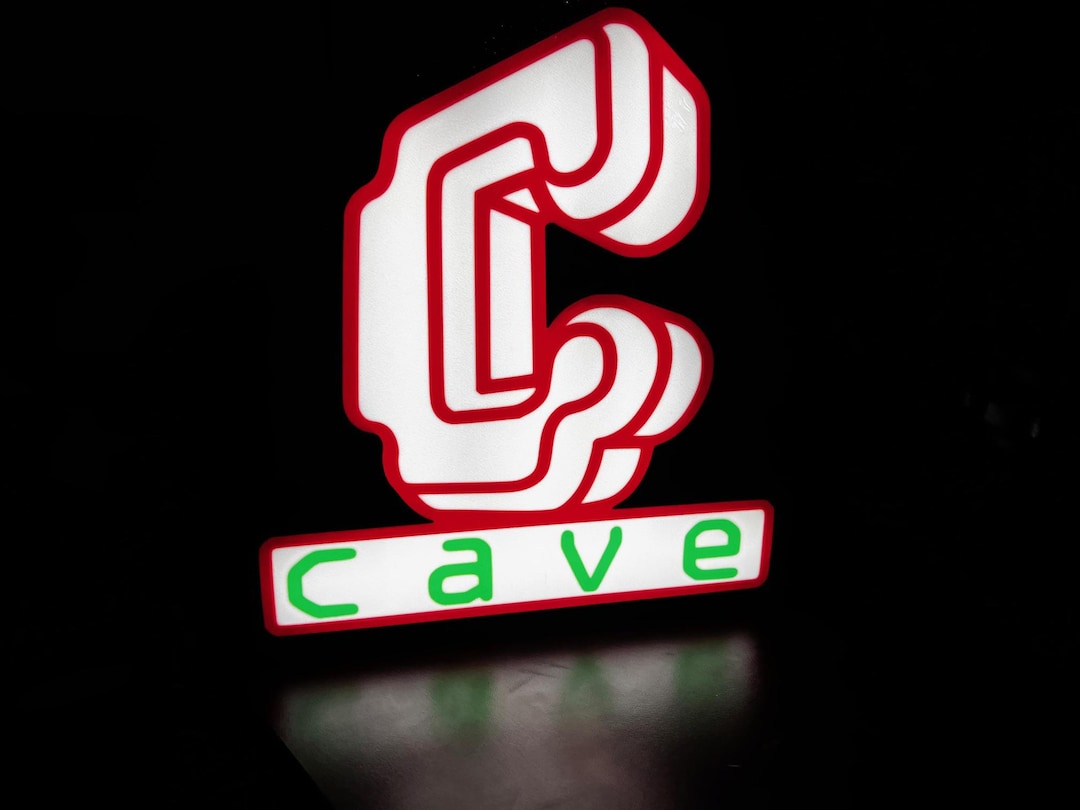 CAVE Co. Logo LED Backlit Light Box Sign 3D Printed Dodonpachi ...