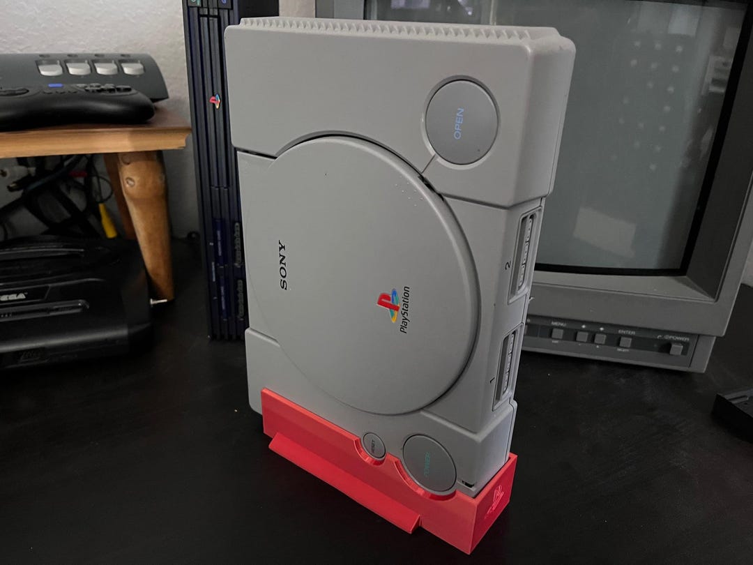Playstation 1 Vertical Stand - 3D Printed PS1 Sony RED - Etsy