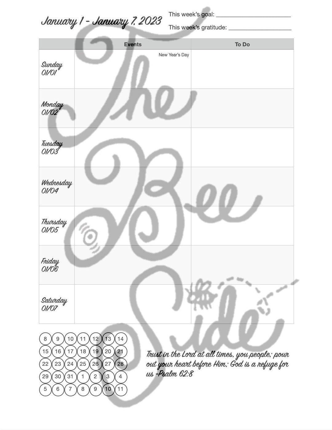 Weekly Bible Verse Planner - Etsy