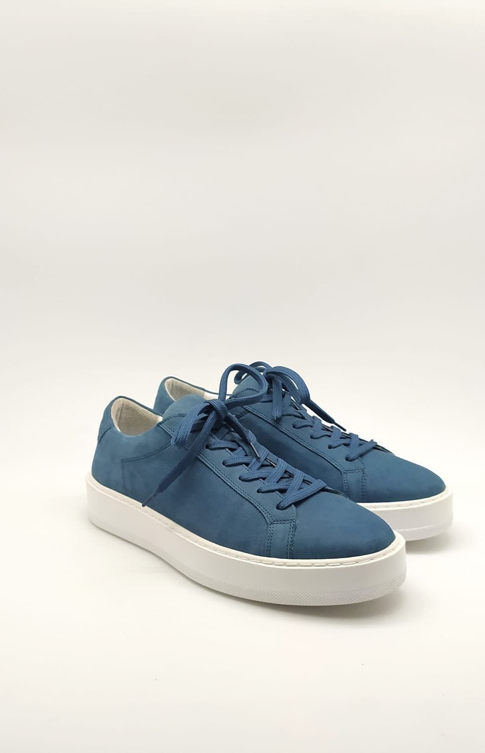 Handmade Leather Blue Barefoot Shoes,men's Genuine Leather Sneakers ...