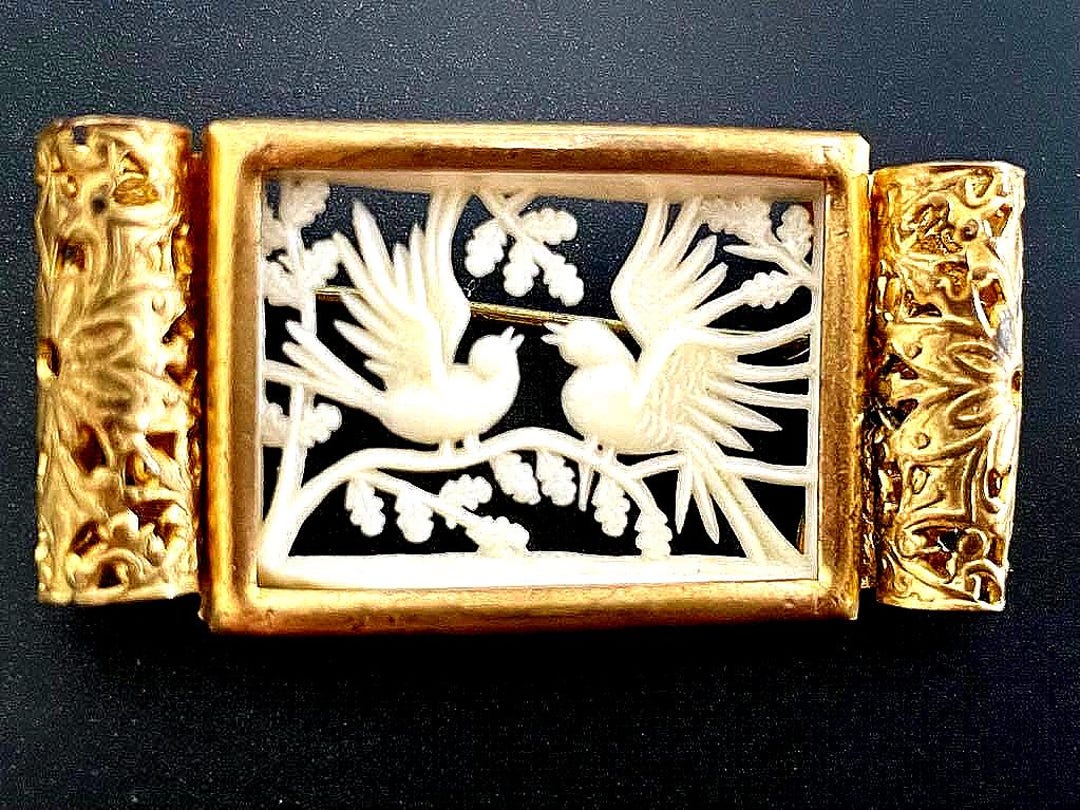 French Celluloid Brooch – 1920s–30s Les Créations Malupa Style ...